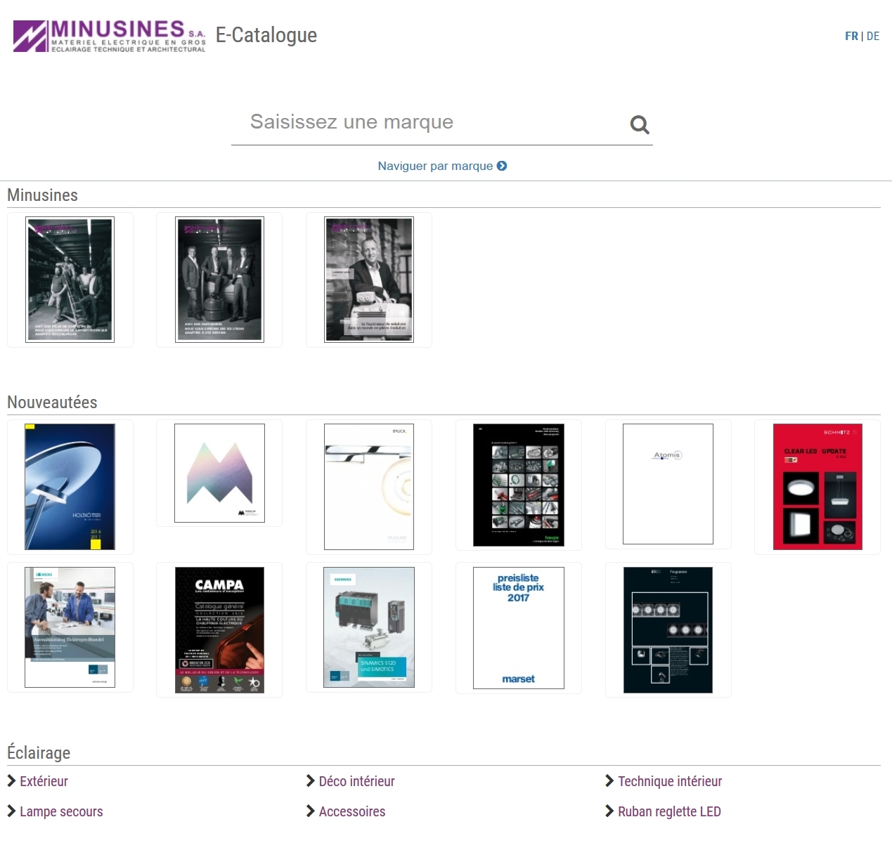 E-catalogue – Minusines S.A.
