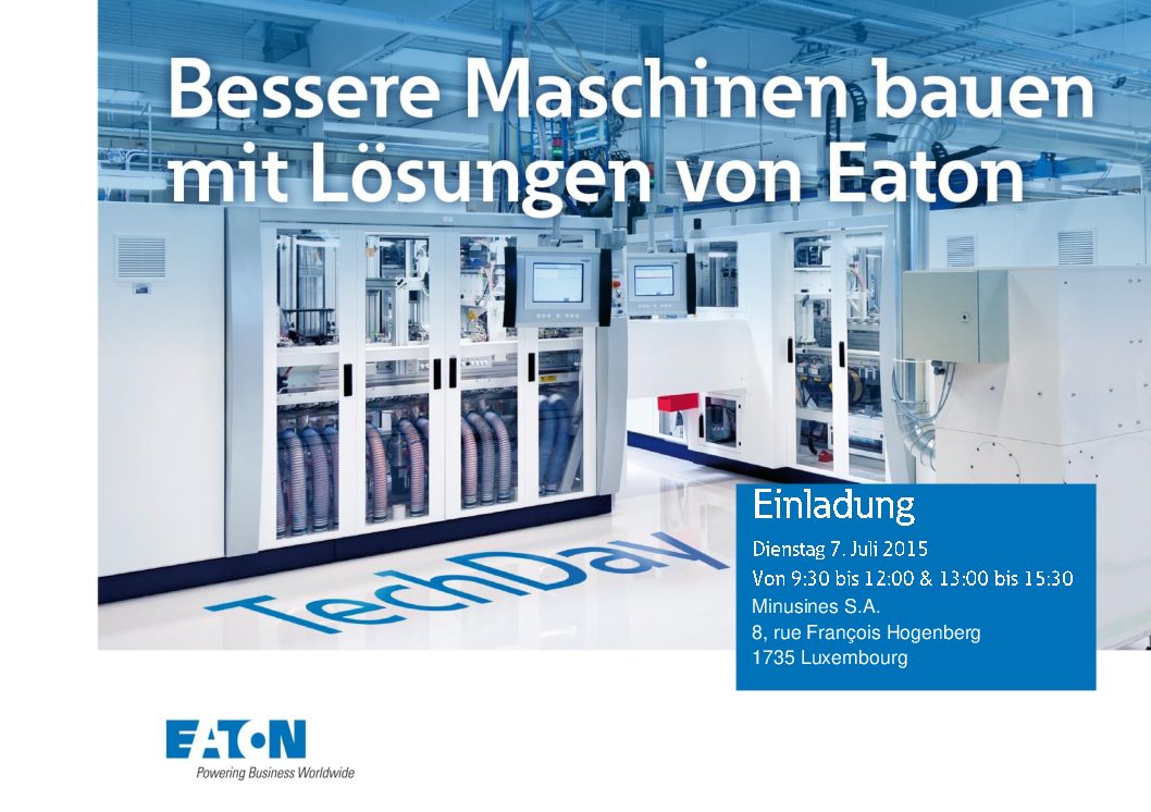 7 Juli – Eaton Mobile Tech Day Einladung – Minusines S.A.
