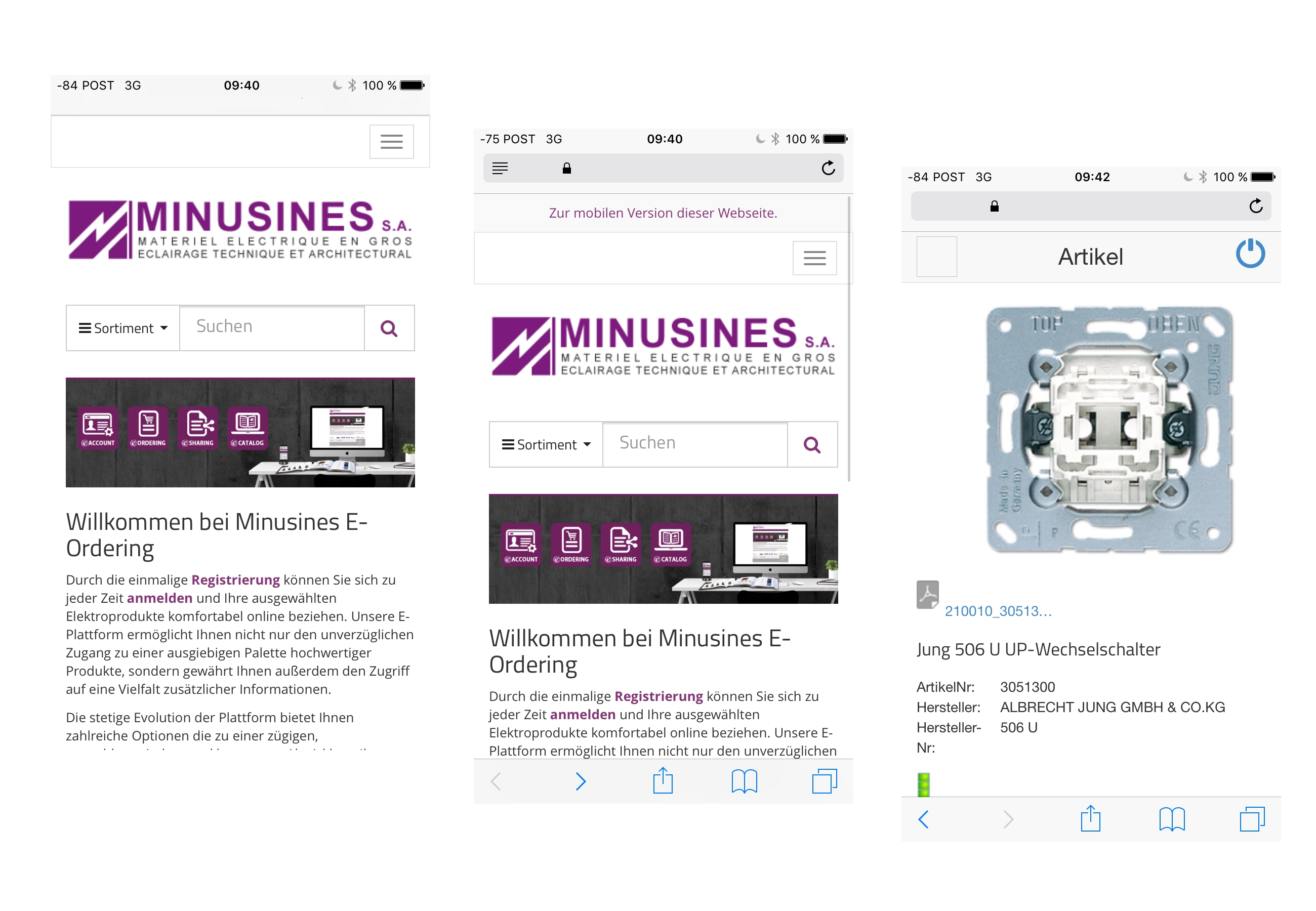 Minusines – Mobiler Prototyp – Minusines S.A.